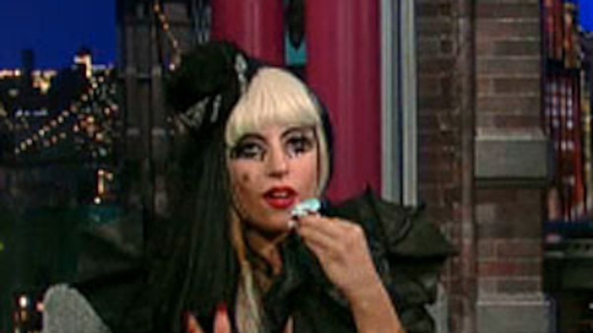 Video! Lady Gaga Eats Letterman's Notes