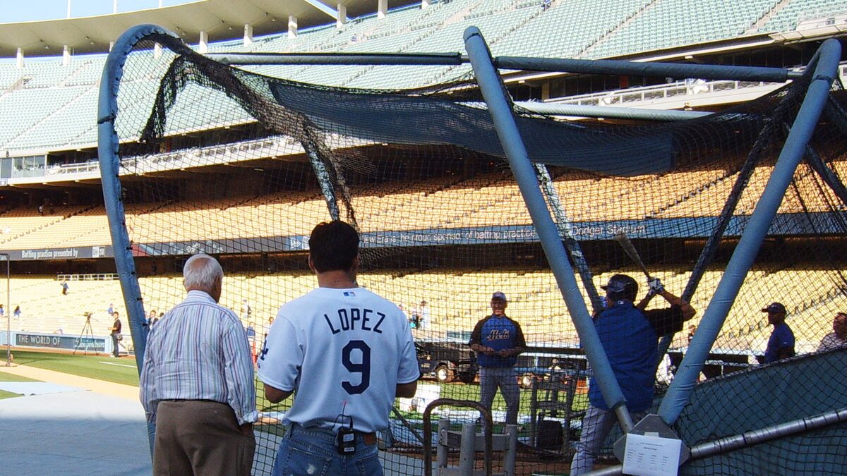 Mario Lopez Throws First Pitch